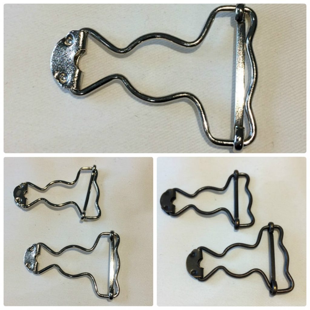 Dungaree Clips Antique Chrome | Nova Trimmings