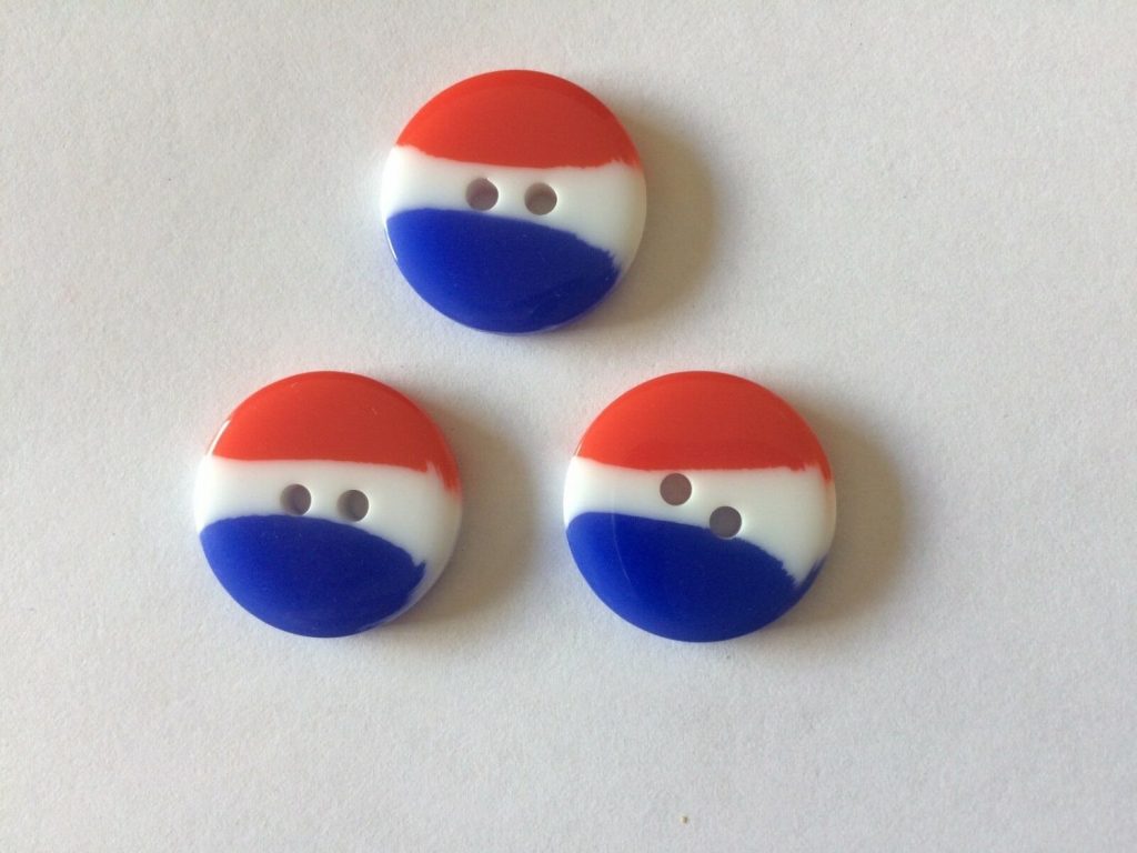 Red, White & Blue Fine Style Buttons | Nova Trimmings